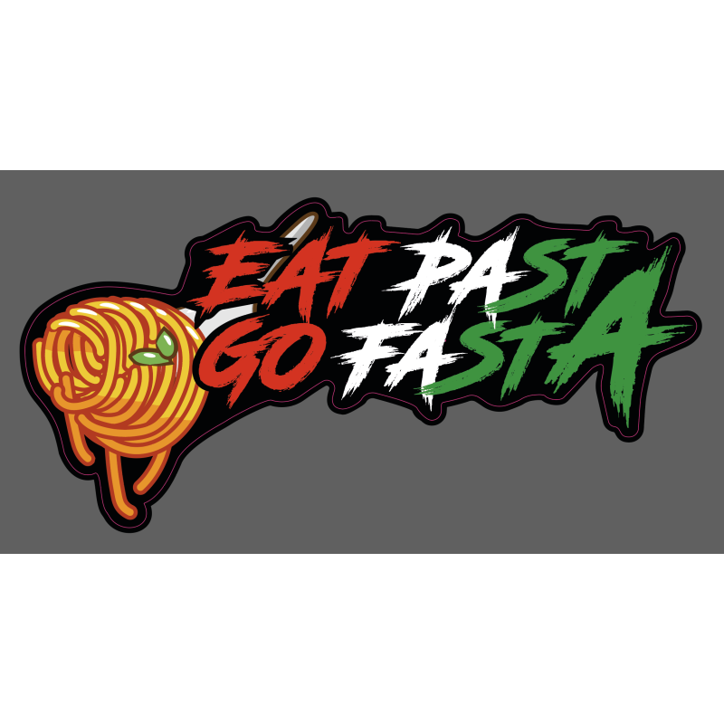 Sticker eat pasta go fasta